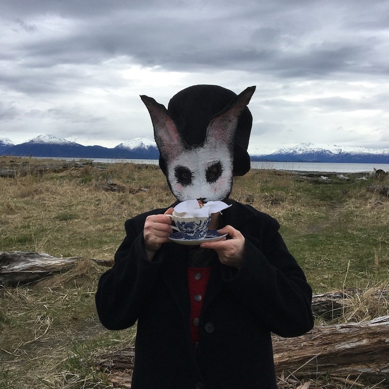 White Rabbit Mask - Etsy