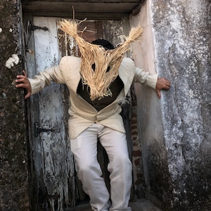 Scary Weird Mask, Creepy Scarecrow Mask, Adult Halloween Costume ...