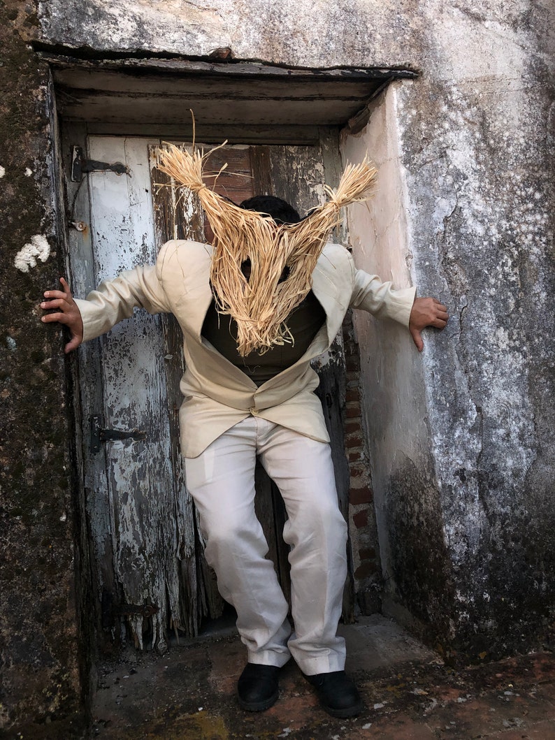 Scary Weird Mask Creepy Scarecrow Mask Adult Halloween - Etsy