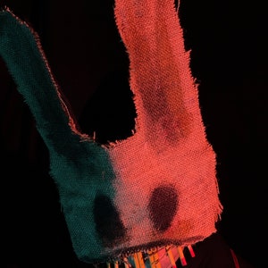 Creepy Rabbit Mask Scary Masquerade Mask Burlap Evil Bunny - Etsy