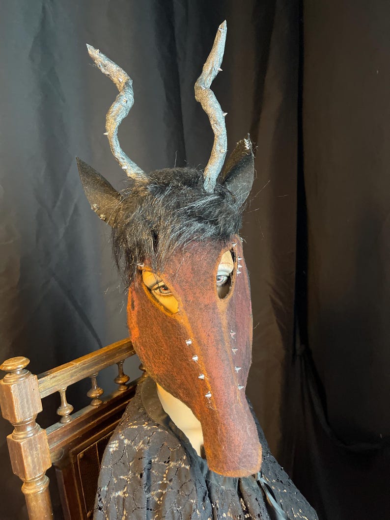 Devil Gazelle Mask: Demon - Masquerade Costume Horror Movie Prop - Etsy