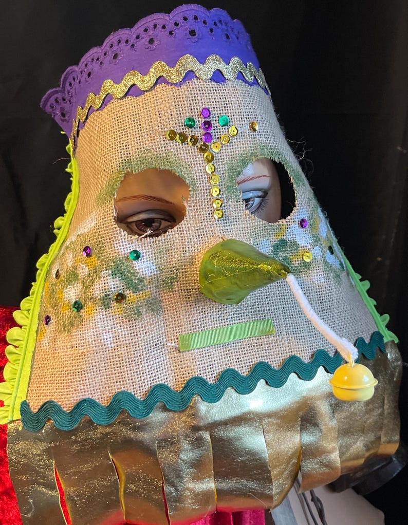 Cajun Mardi Gras Mask: Handmade Carnival Parade Costume Prop - Etsy