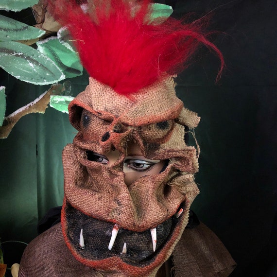 Scary Burlap Mask Halloween Horror Kostuum voor Masquerade - Etsy Nederland