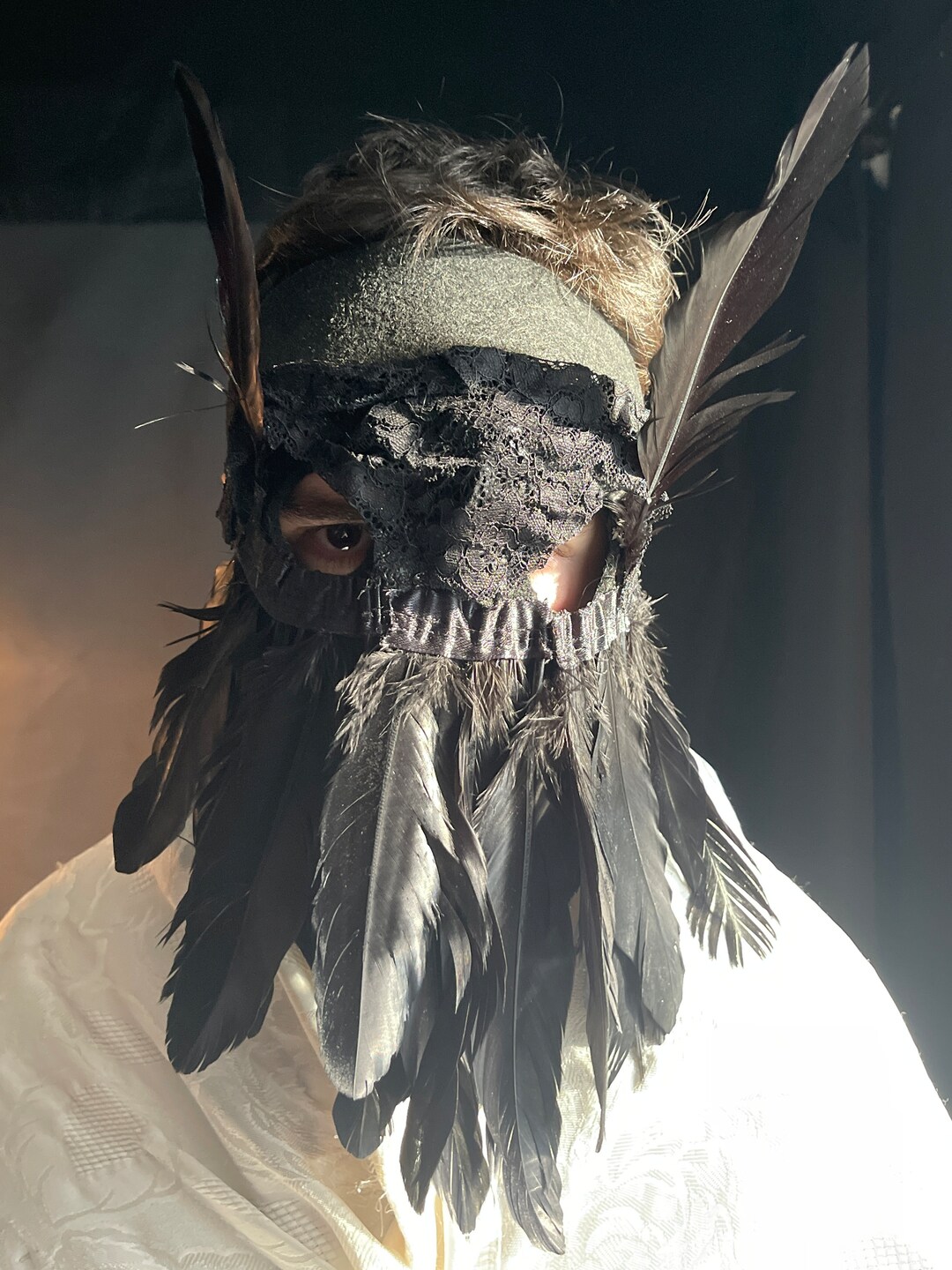 Raven Mask Goth Raven Creepy Crow Mask Halloween, Masquerade, Photo ...