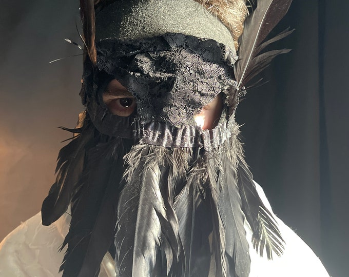 Raven Mask Goth Raven Creepy Crow Mask Halloween, Masquerade, Photo ...