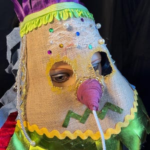 Cajun Mardi Gras Fringe Mask - Masquerade, Carnival, Chicken Chase ...
