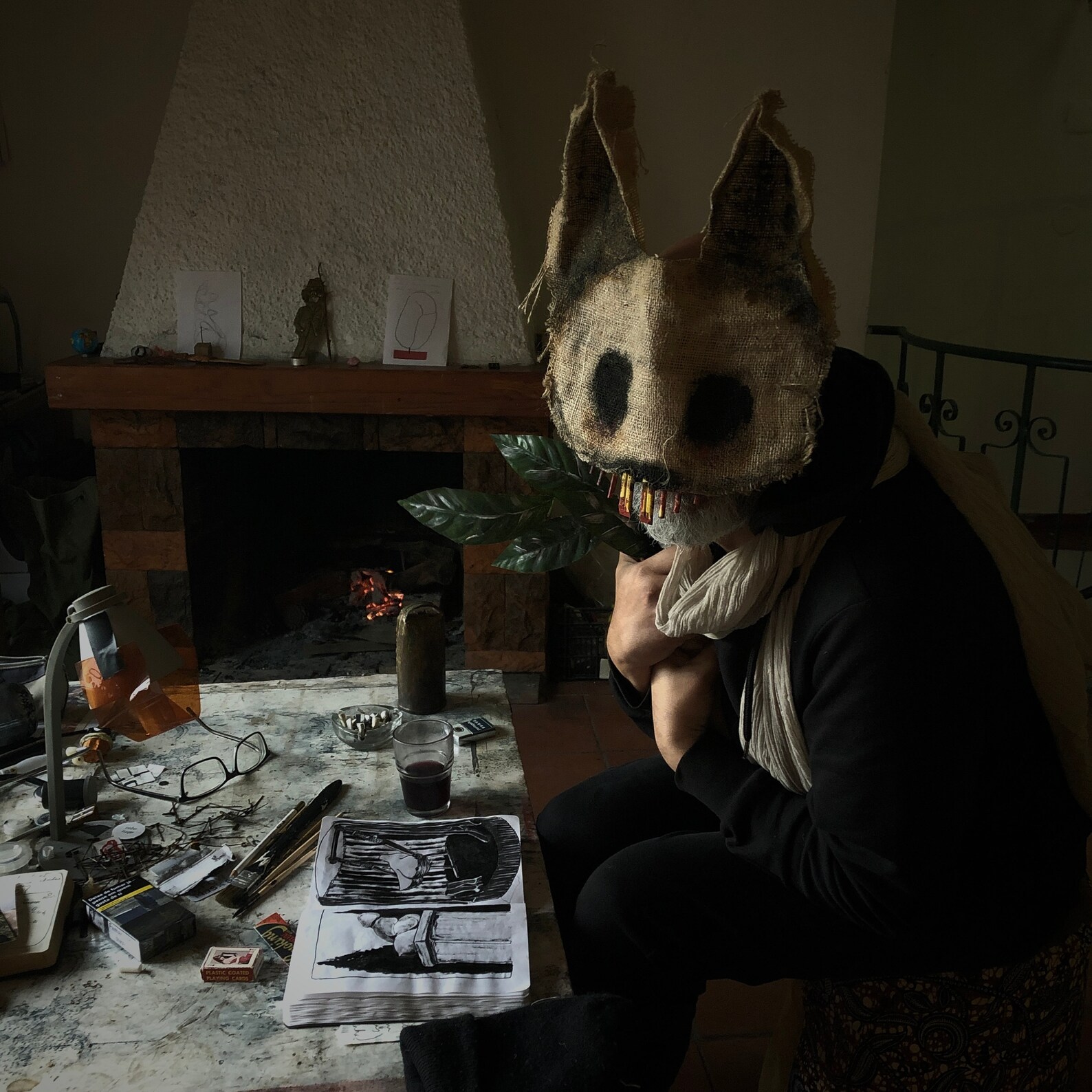 Creepy Scary Rabbit Mask Burlap Scarecrow Easter Bunny Adult - Etsy