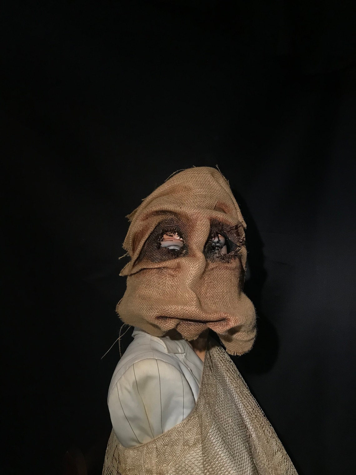 Creepy Burlap Monster Masquerade Masks Evil Sack Mask for | Etsy