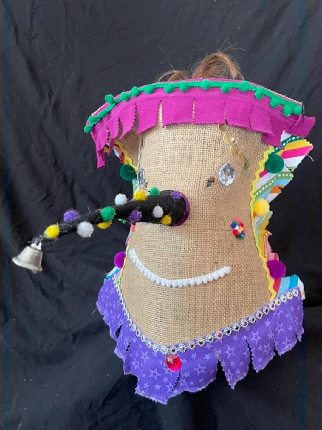 Cajun Mardi Gras Fringe Mask - Masquerade, Carnival, Chicken Chase ...
