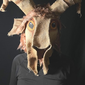 Big Horn Sheep Mask - Goat Cosplay, Theater, Photo Shoot Costume Prop ...