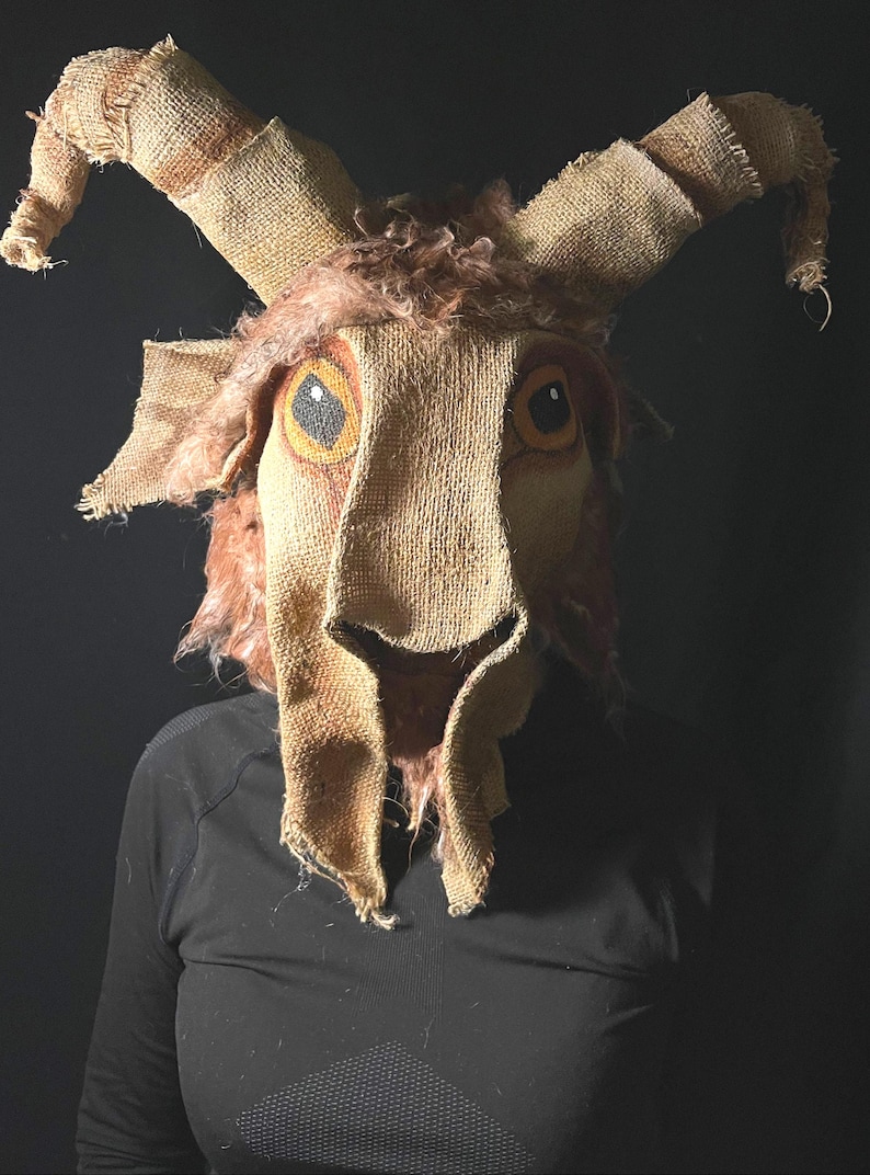 Big Horn Sheep Mask - Goat Cosplay, Theater, Photo Shoot Costume Prop ...