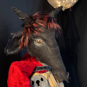 Goat Mask, Adult Halloween Costume - Demon Art, Cosplay, Larp, Handmade ...