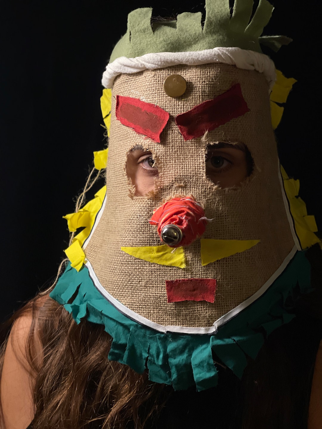 Cajun Mardi Gras Mask Masquerade Carnival Costume Chicken Chase Outfit ...