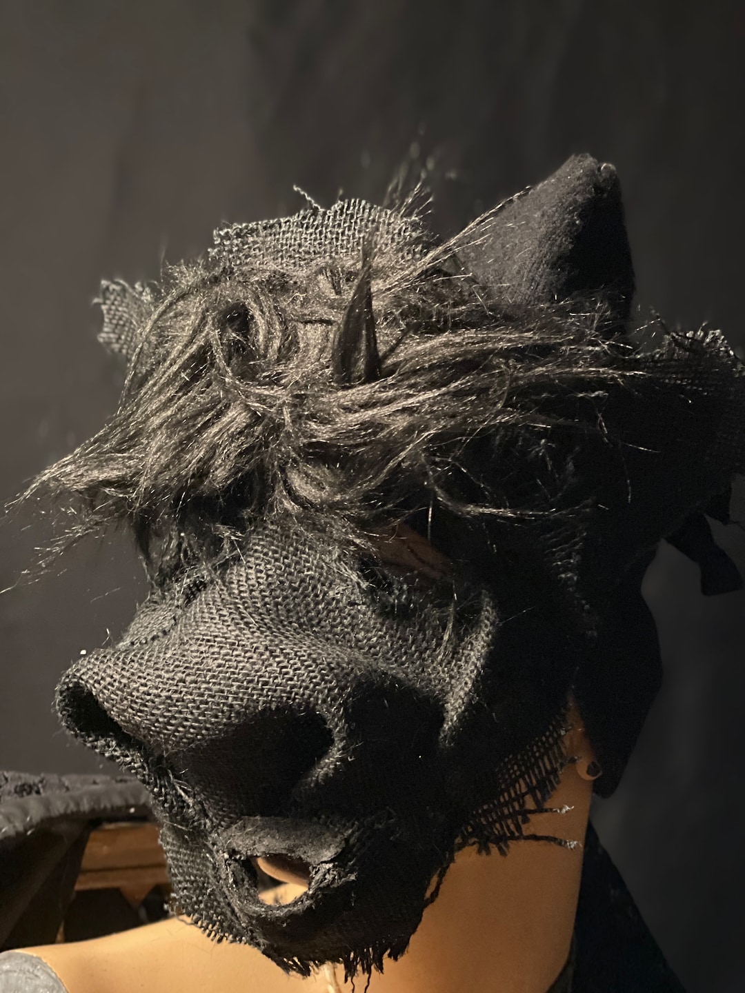 Scary Burlap Monster Masquerade Masks for Halloween Costume Party ...