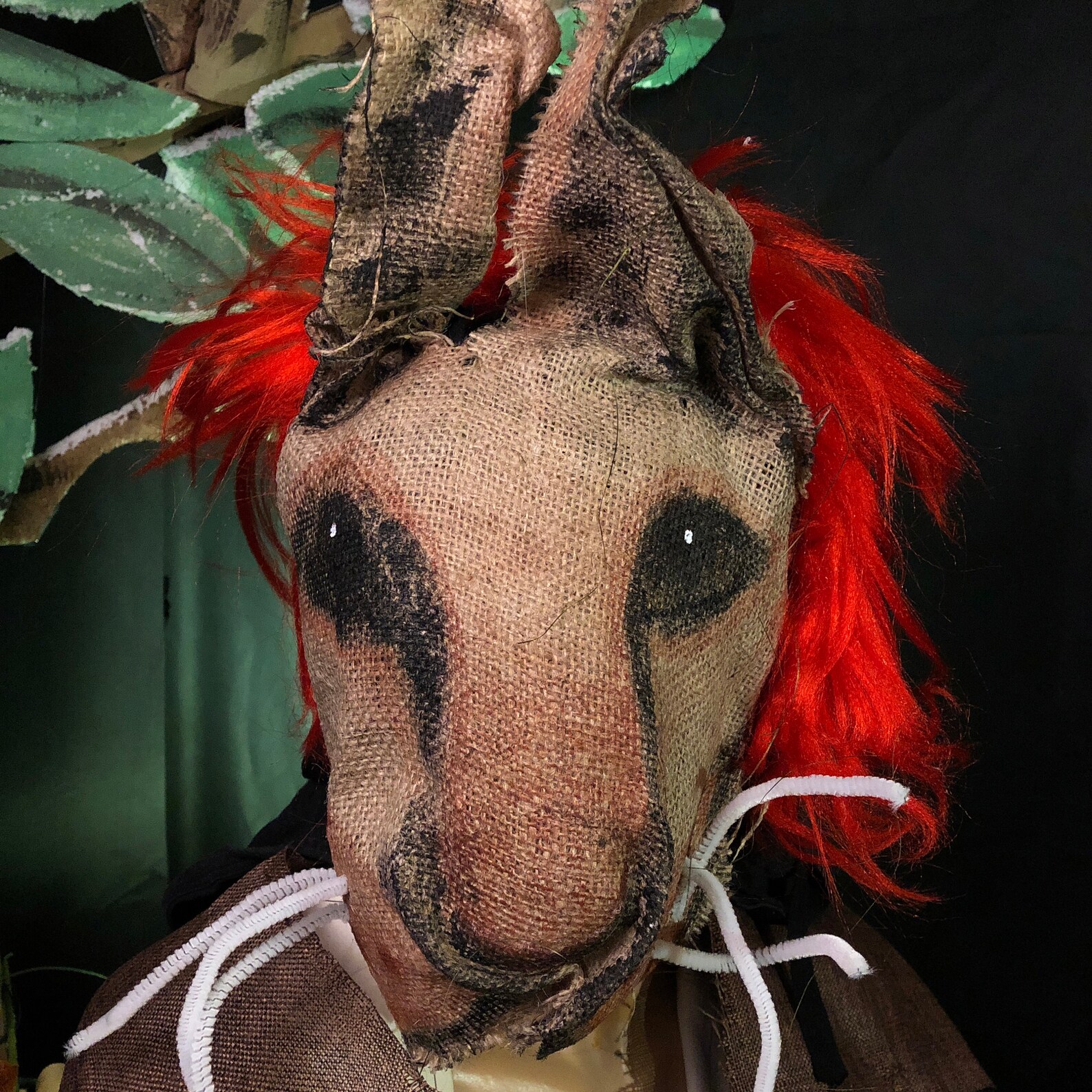 Creepy Scary Burlap Rabbit Mask Adult Halloween Costume - Etsy