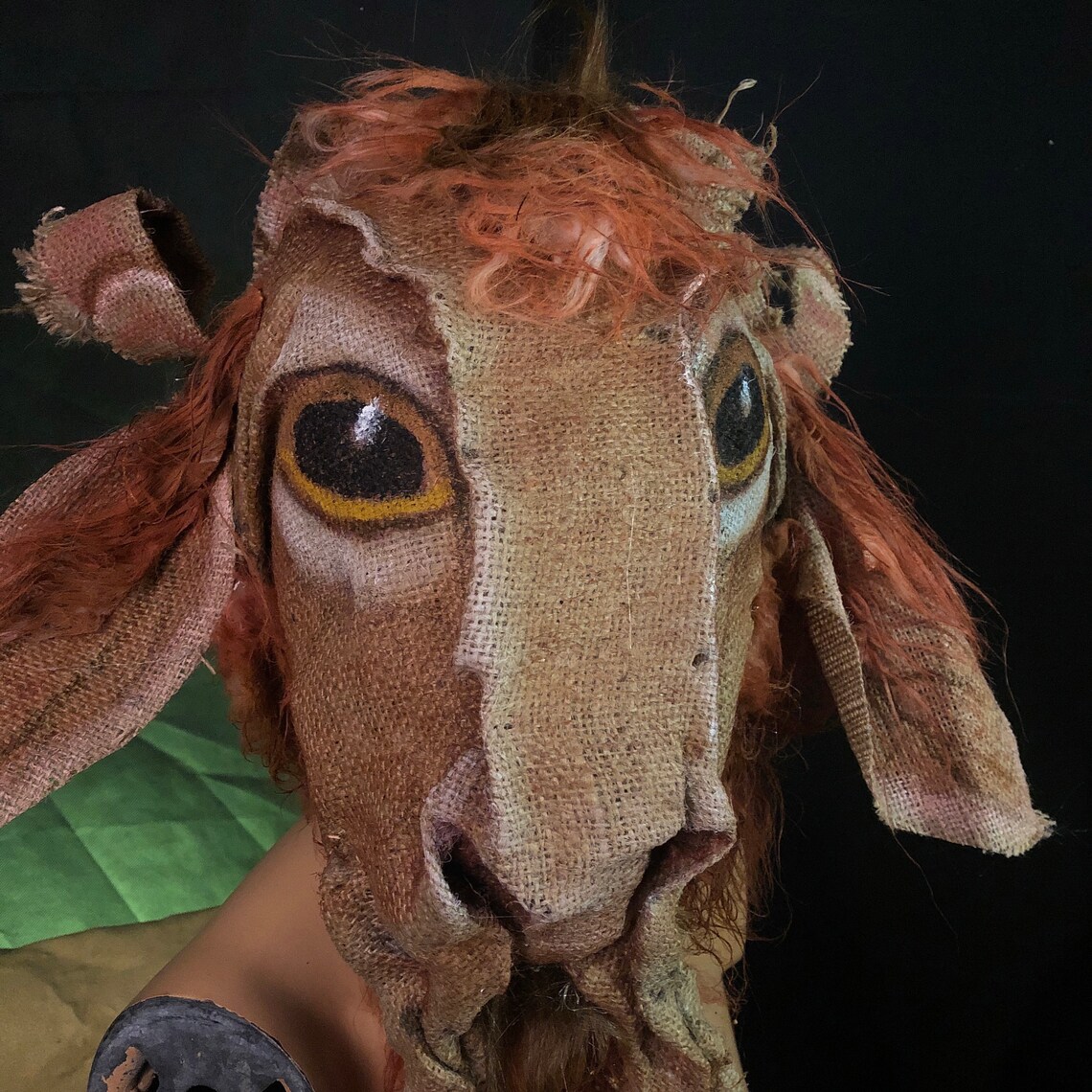 Goat Mask Burlap Goat Mask Cosplay Theater Photo Shoot - Etsy