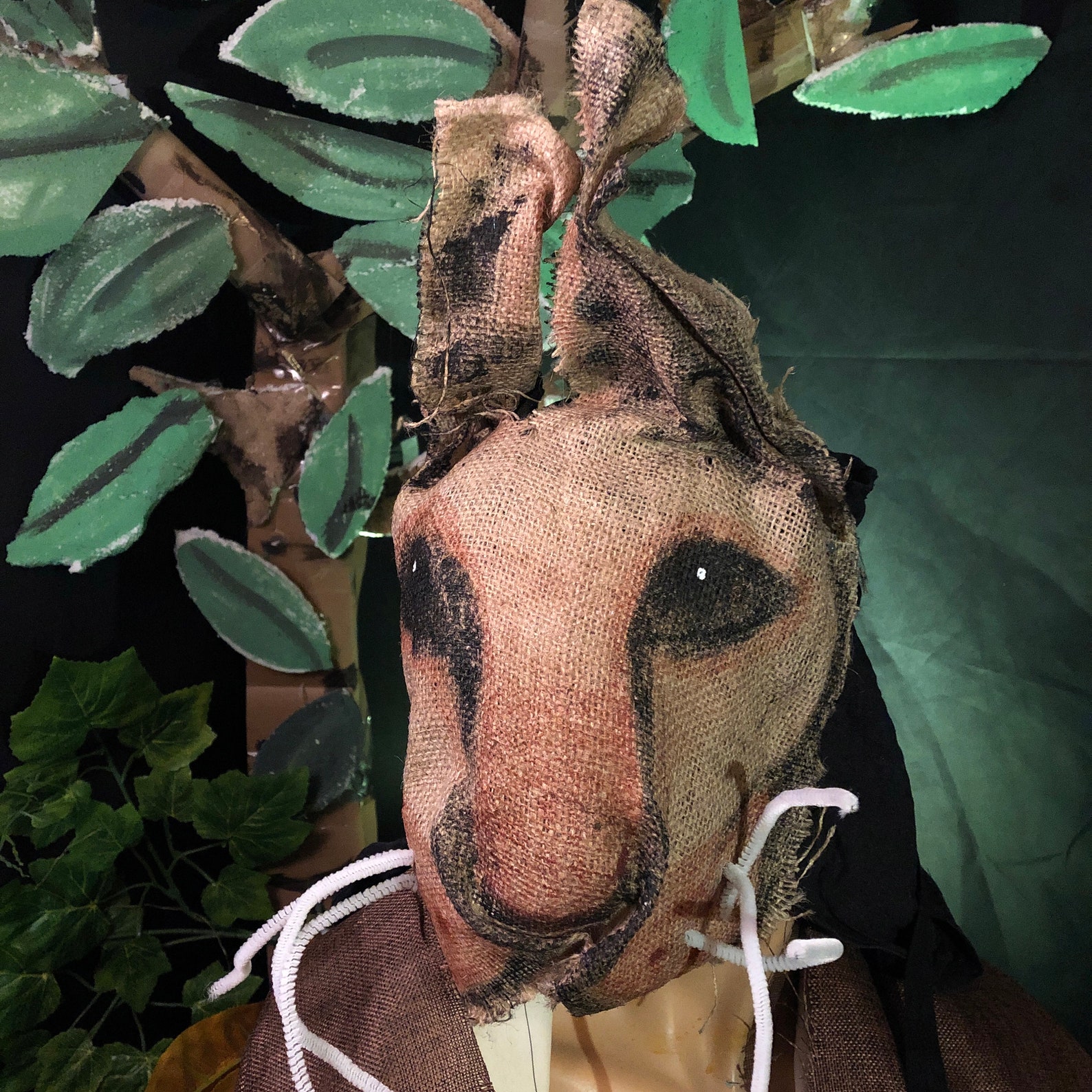 Creepy Scary Burlap Rabbit Mask Adult Halloween Costume - Etsy