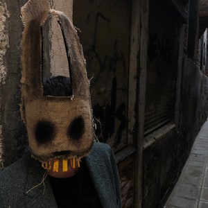 Scary Rabbit Mask Creepy Easter Bunny Mask Adult Halloween - Etsy