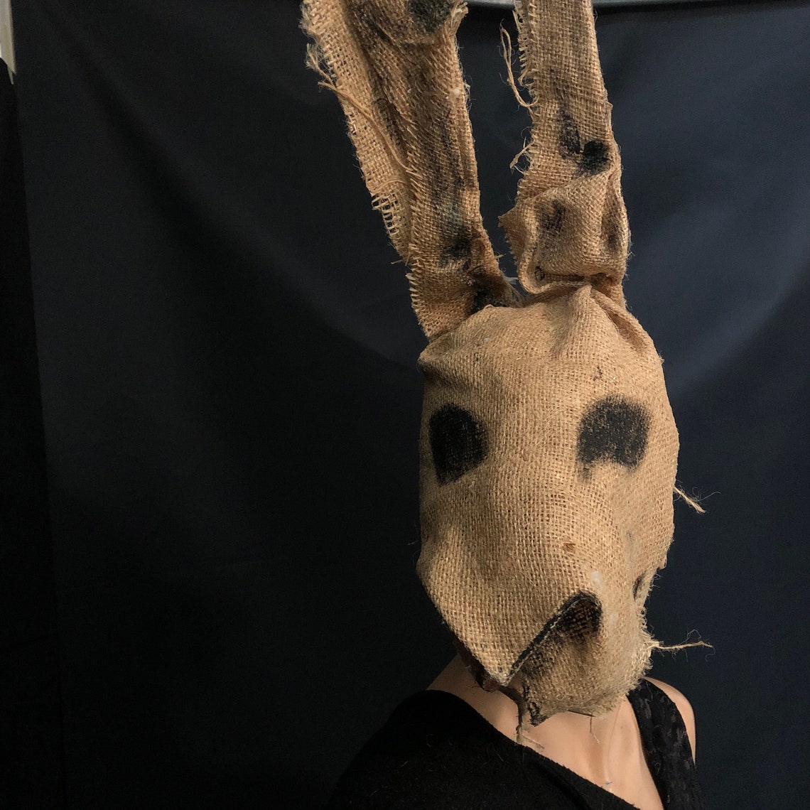 Creepy Scary Burlap Rabbit Mask Handmade Custom Props | Etsy