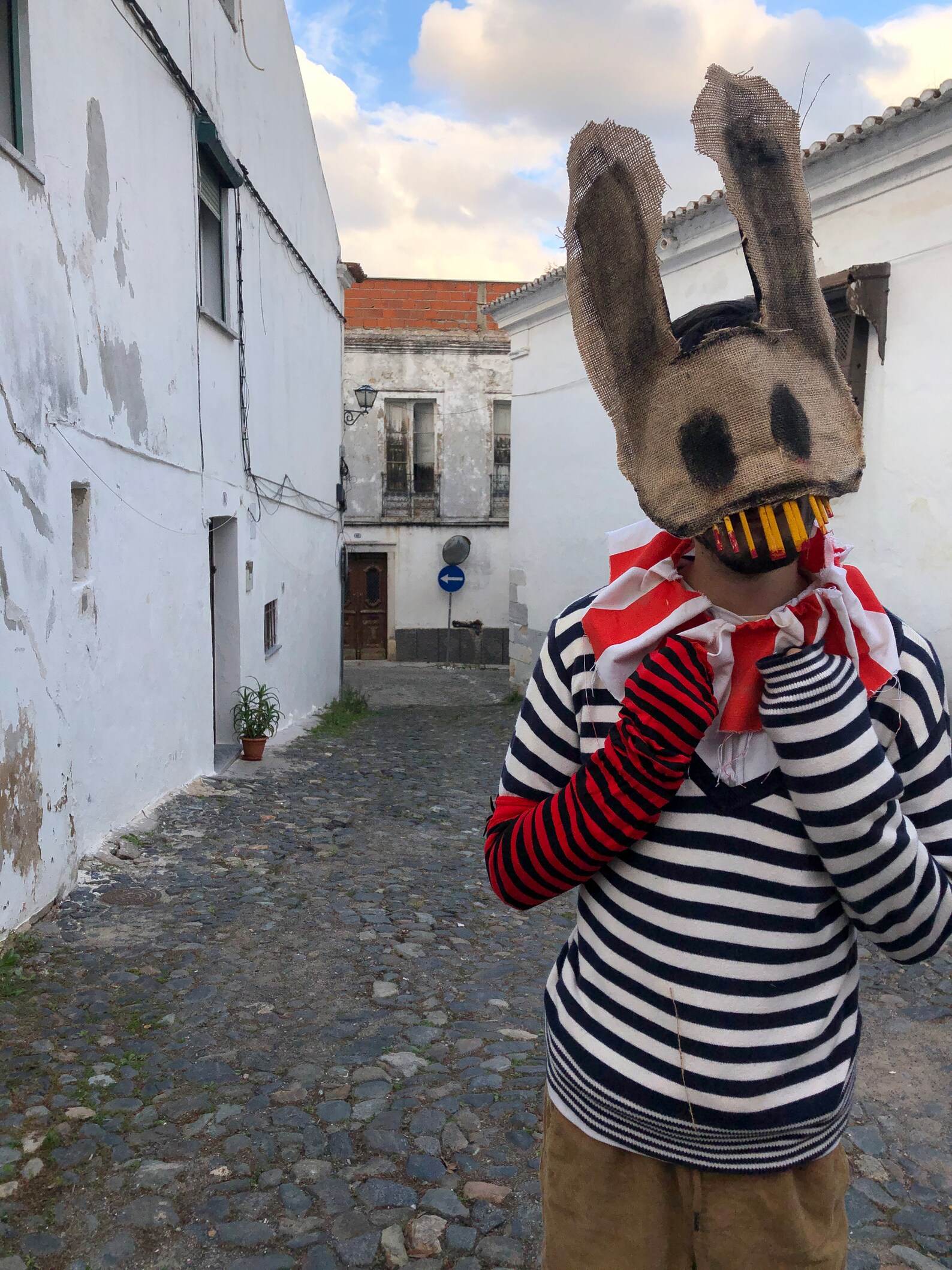 Creepy Scary Rabbit Mask Burlap Scarecrow Easter Bunny Adult - Etsy