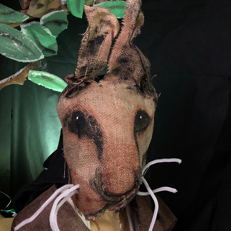 Creepy Scary Burlap Rabbit Mask Adult Halloween Costume - Etsy