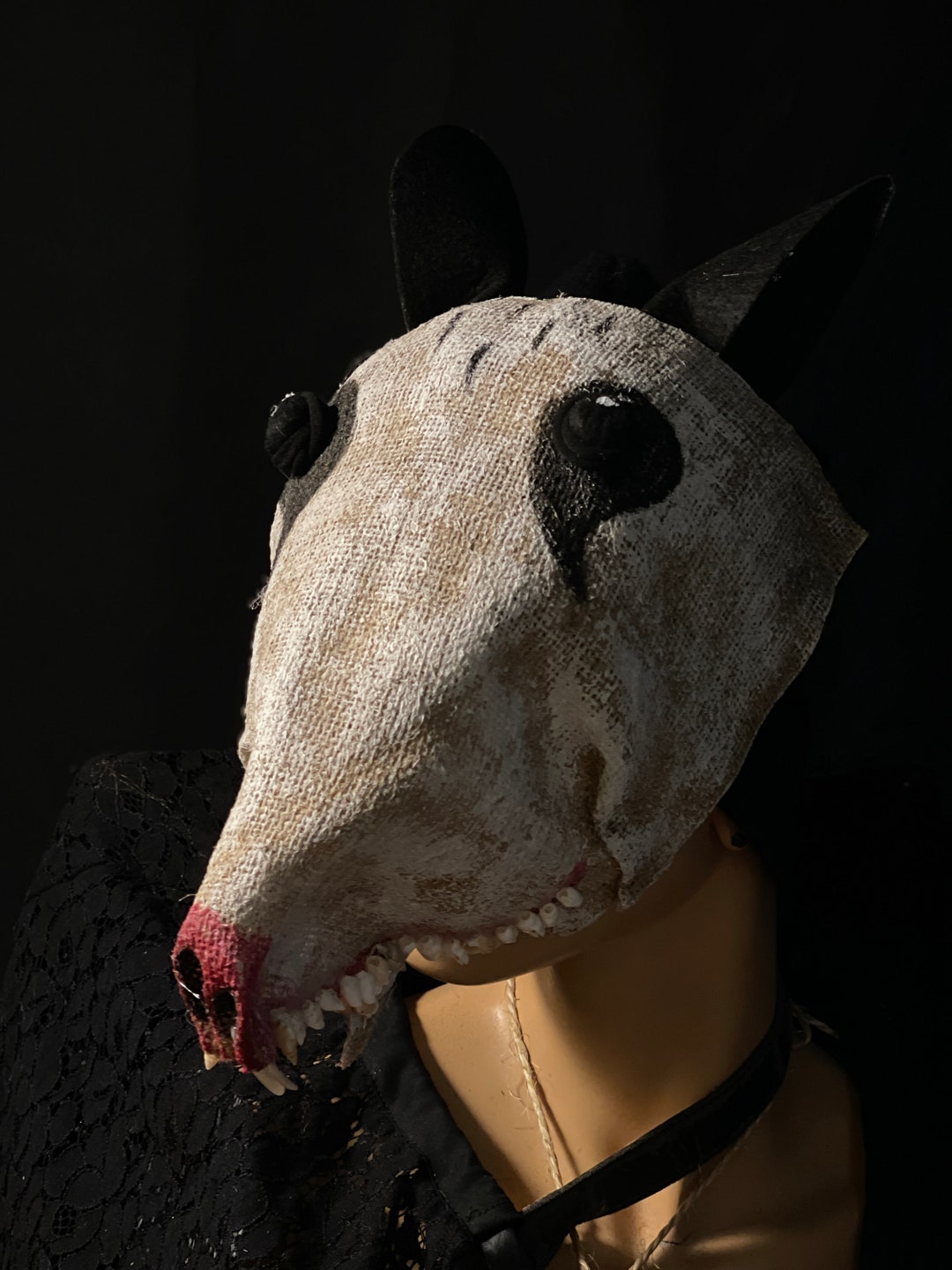 Creepy Cute Opossum Possum Mask Adult Halloween, Masquerade, Mardi Gras ...