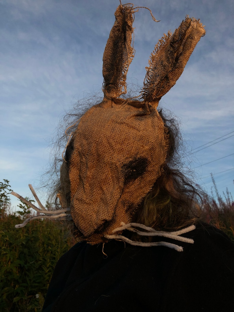 Creepy Scary Burlap Rabbit Mask Handmade Custom Halloween - Etsy