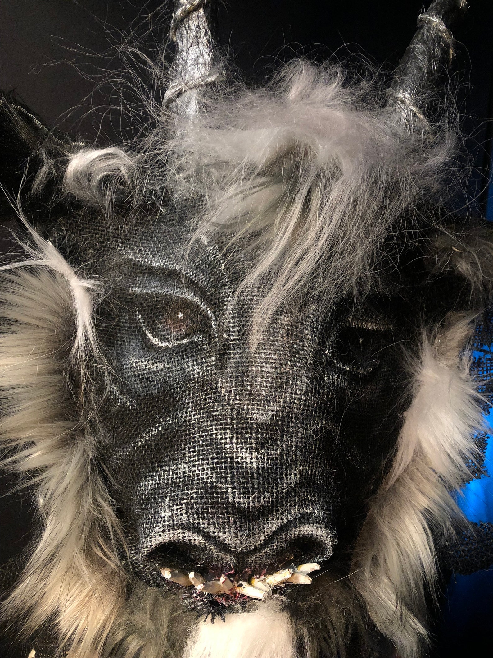 Krampus Mask: Baphomet & Devil, Solstice Horror Props - Etsy