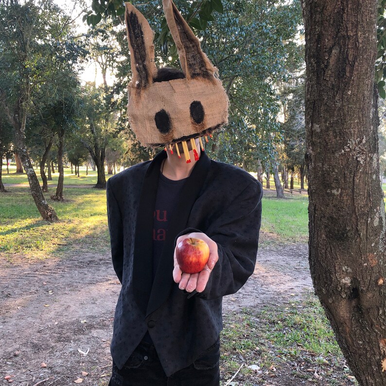 Scary Rabbit Mask Creepy Easter Bunny Mask Adult Halloween - Etsy