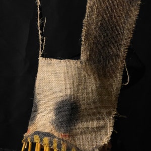 Creepy Rabbit Mask, Scary Masquerade Mask, Burlap Evil Bunny Mask ...