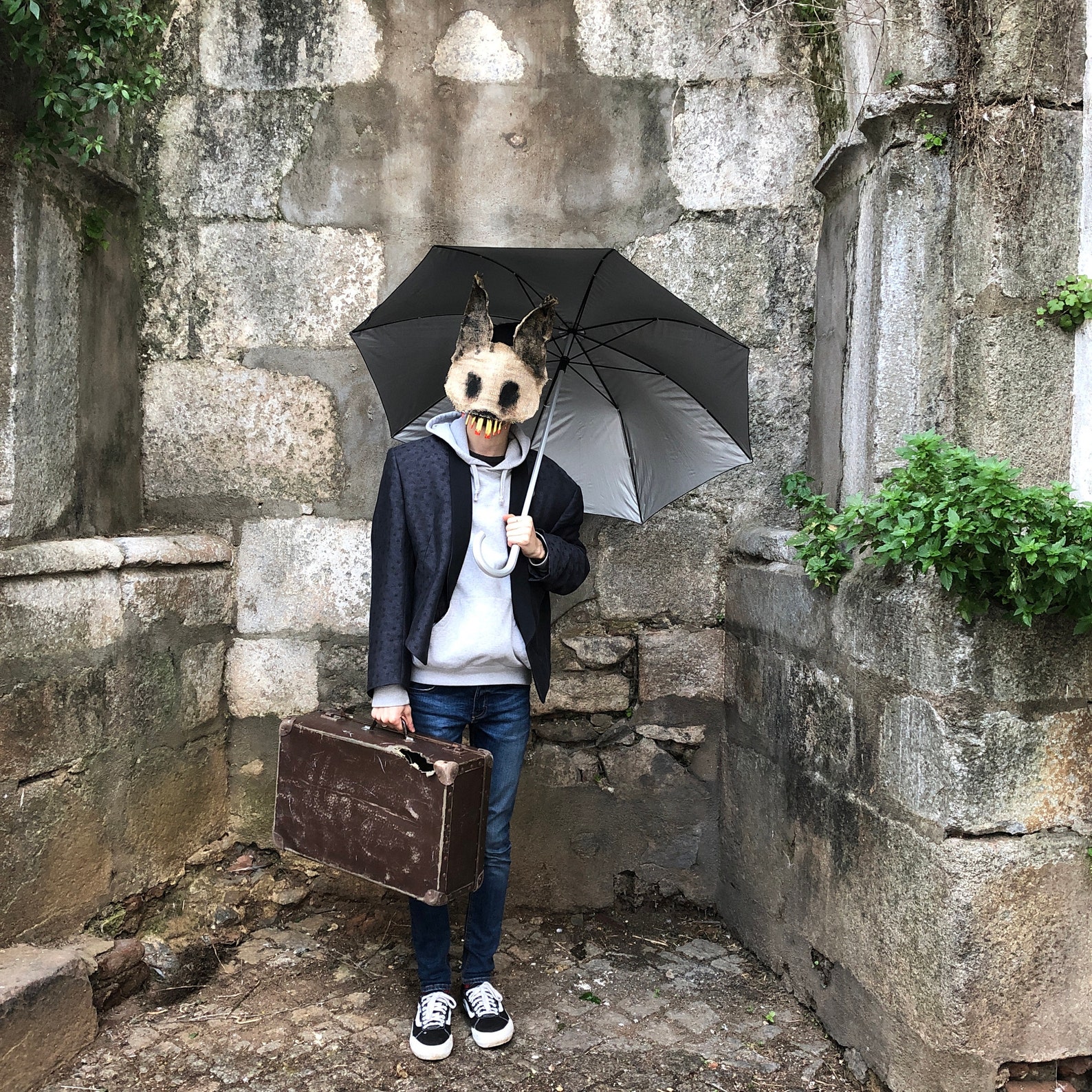 Creepy Scary Rabbit Mask Burlap Scarecrow Easter Bunny Adult - Etsy