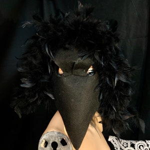 Set of 3 Crow Raven Masks Goth Raven Creepy Crow Mask Halloween ...