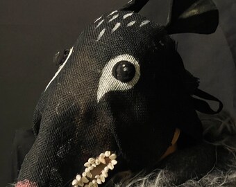 Creepy Cute Burlap Opossum Possum Mask Adult Halloween, Masquerade ...