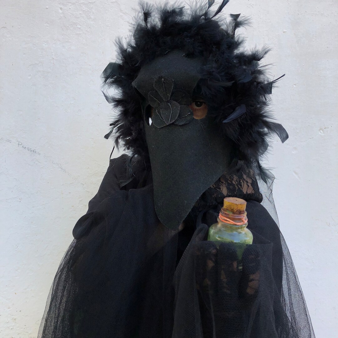 Raven Mask Goth Raven Creepy Crow Mask Halloween, Masquerade, Photo ...