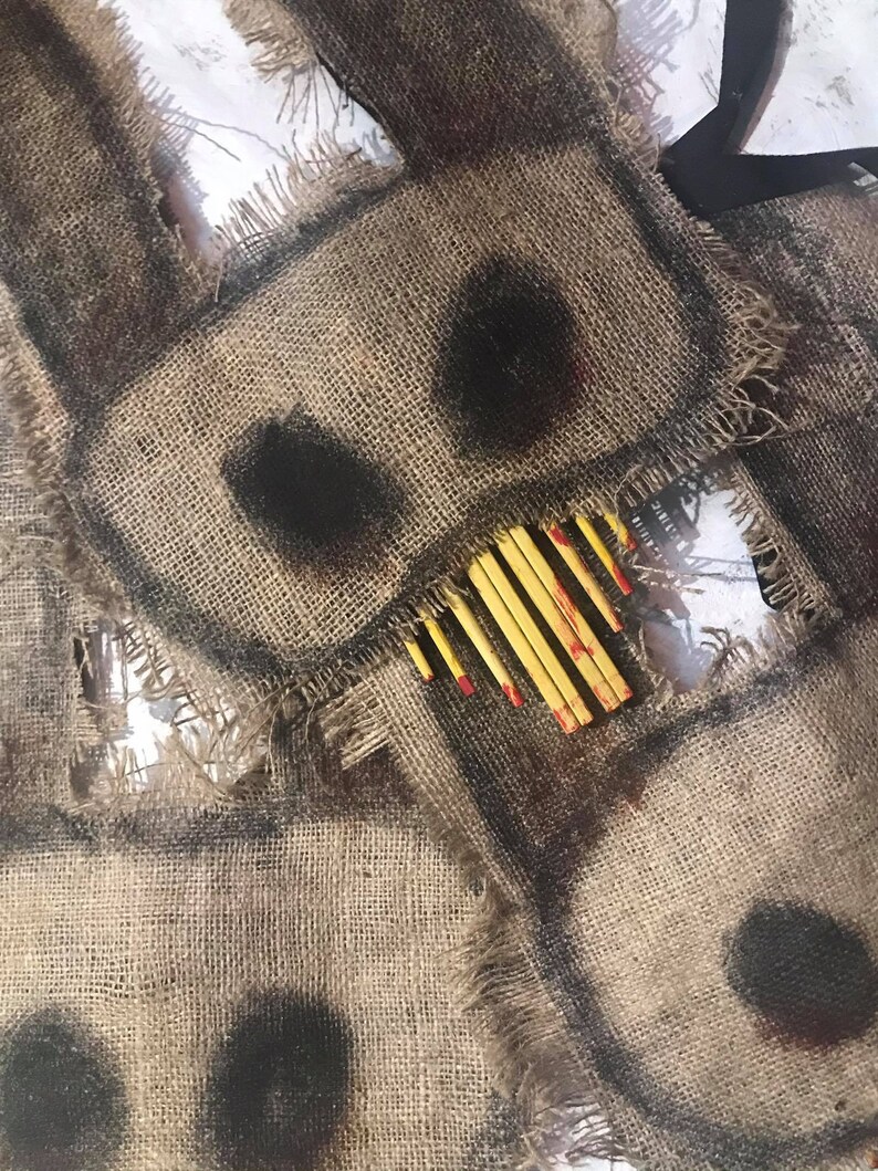 Creepy Rabbit Mask Scary Masquerade Mask Burlap Evil Bunny | Etsy