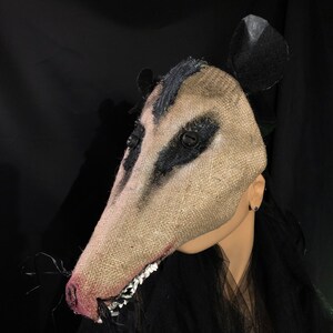 Creepy Cute Opossum Possum Mask Adult Halloween, Masquerade, Cosplay ...