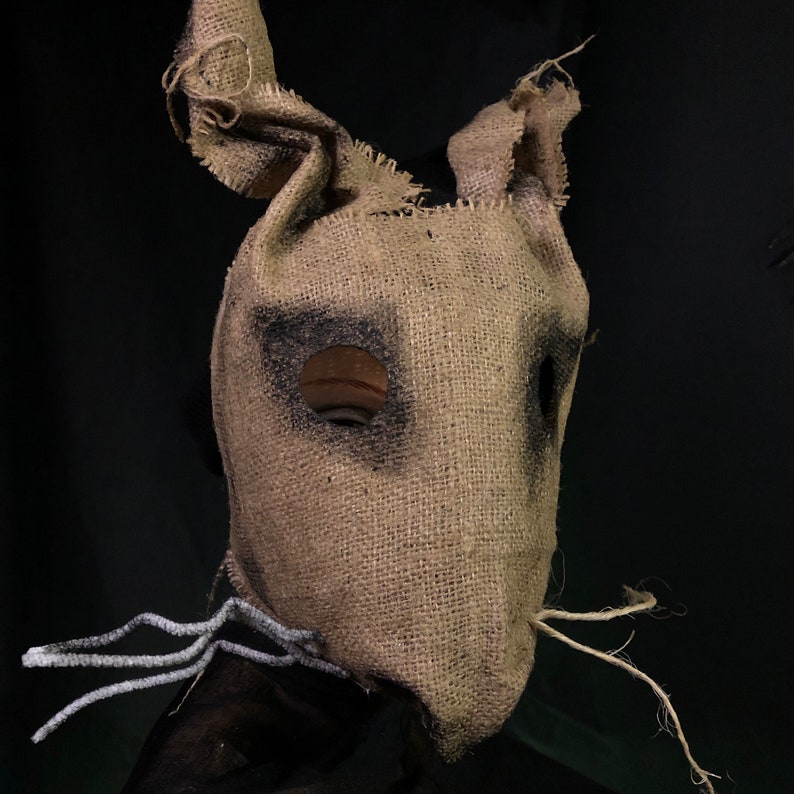 Creepy Scary Burlap Rabbit Mask Handmade Custom Halloween - Etsy