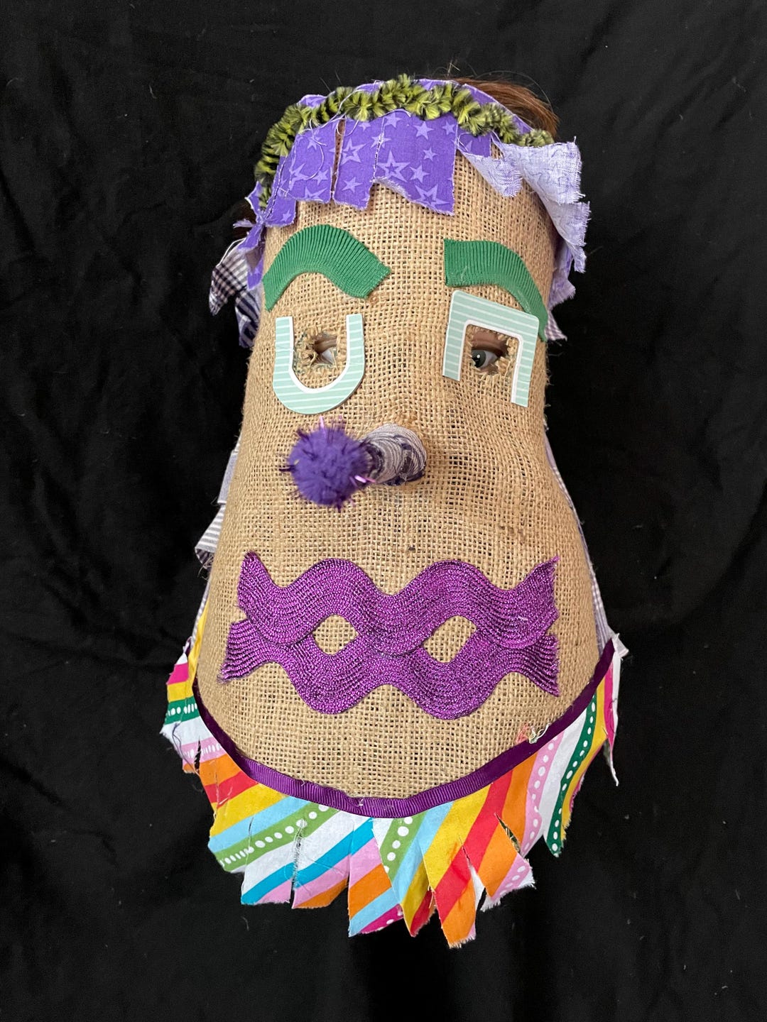Cajun Mardi Gras Fringe Mask - Masquerade, Carnival, Chicken Chase ...