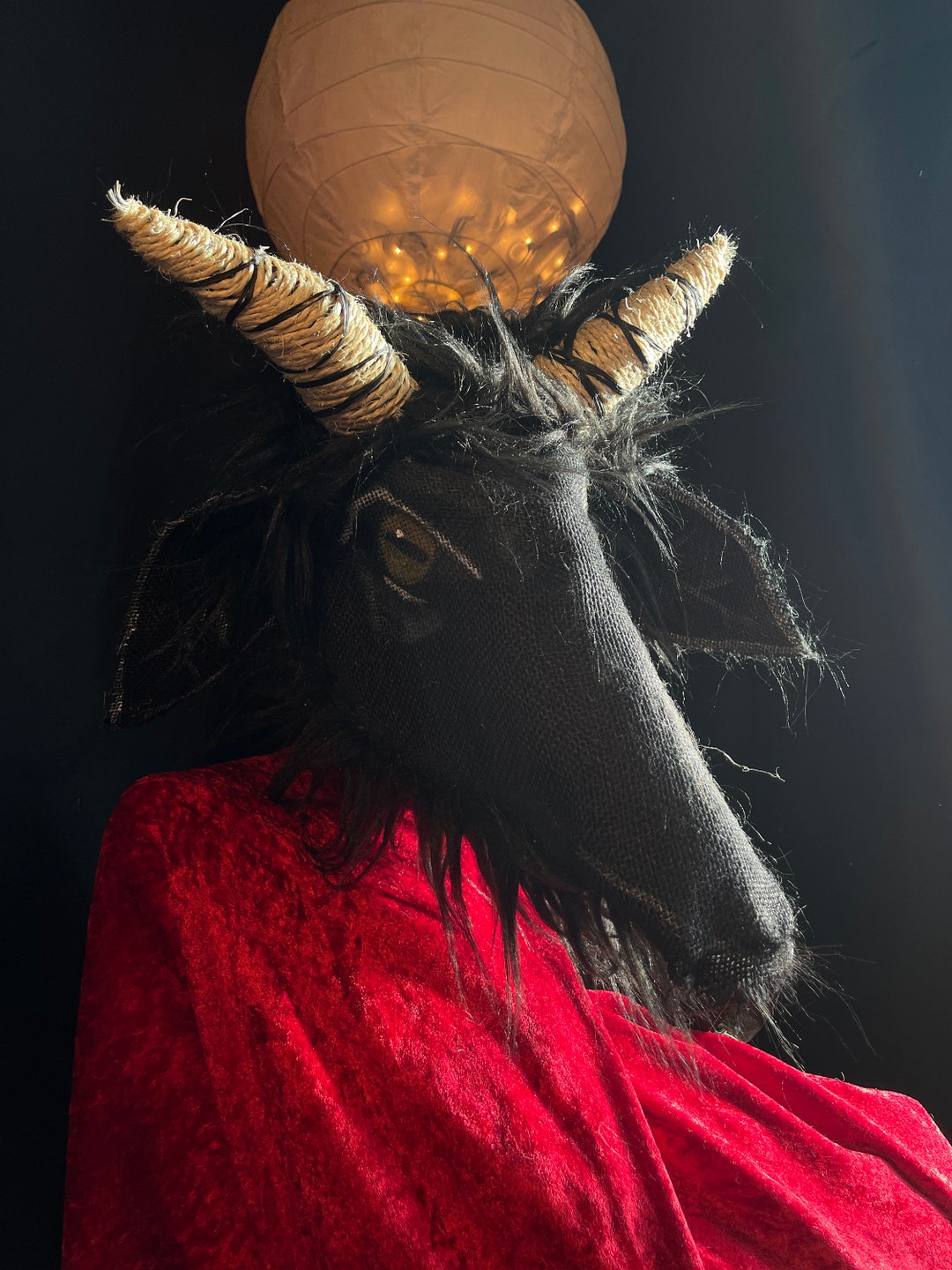 Goat Mask, Adult Halloween Costume Demon, Devil, Baphomet Art, Folk ...