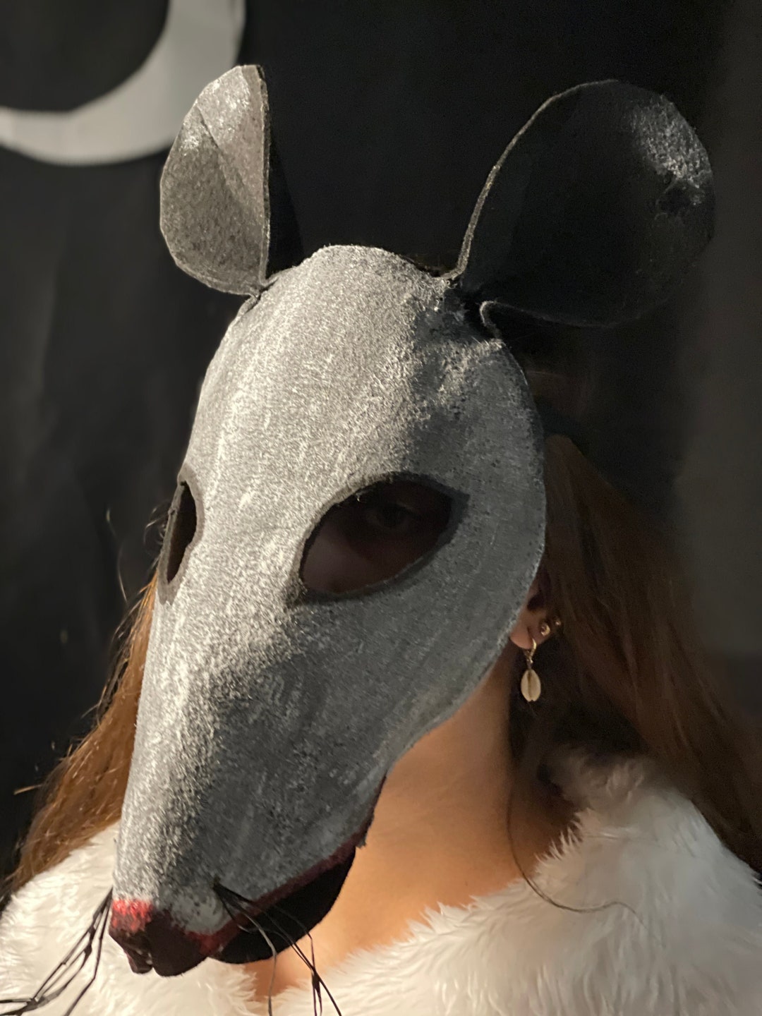 Creepy Cute Possum Mask - Adult Halloween, Masquerade, Cosplay Costume ...