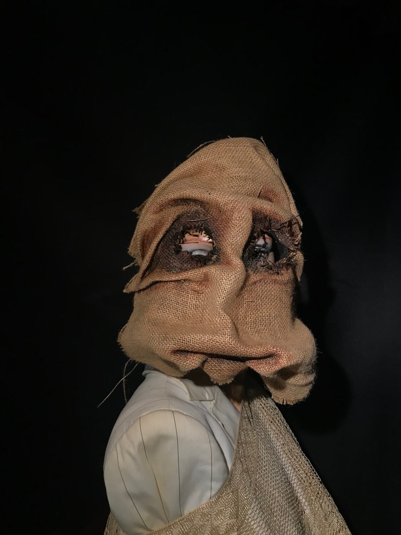 Creepy Burlap Monster Masquerade Masks Evil Sack Mask for | Etsy