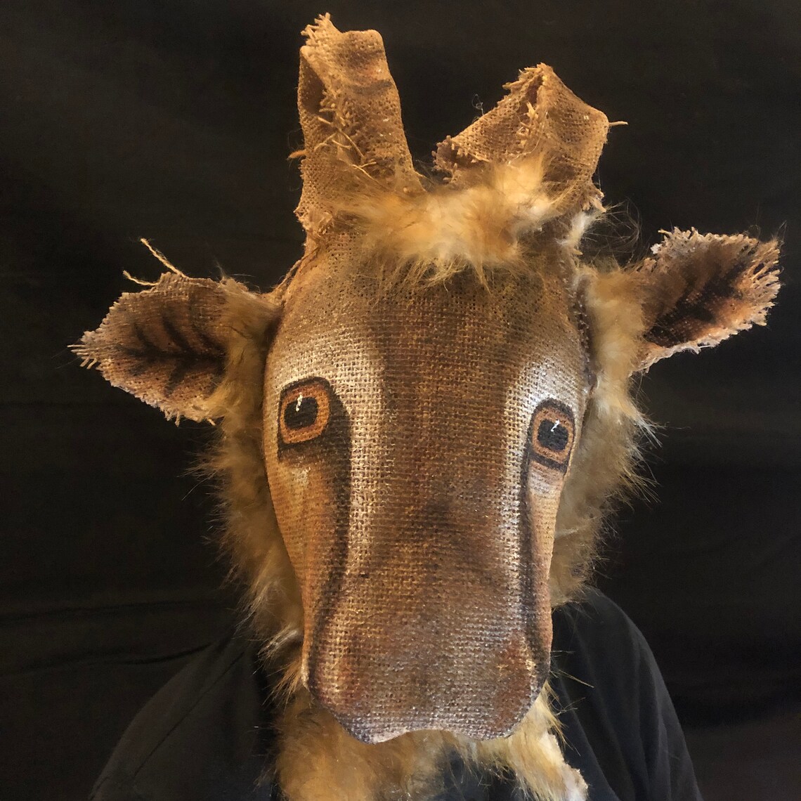 Goat Mask Burlap Goat Mask Cosplay Theater Photo Shoot | Etsy