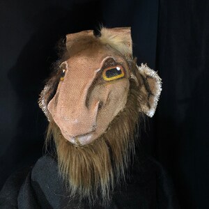 Goat Mask Burlap Goat Mask Cosplay Theater Photo Shoot | Etsy