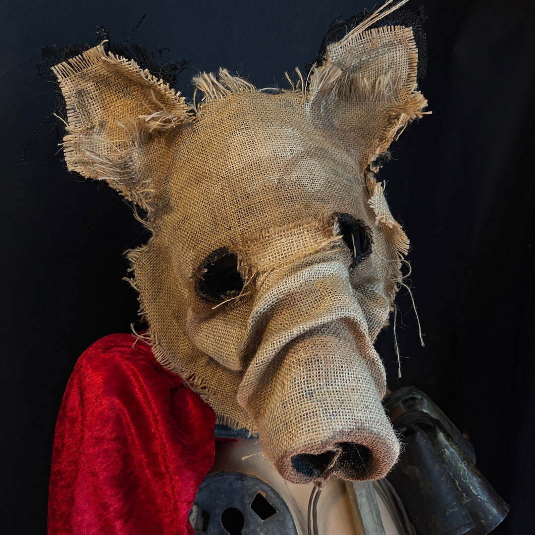 Pig Troll Horror Mask - Adult Halloween Boar Costume - Handmade Custom ...
