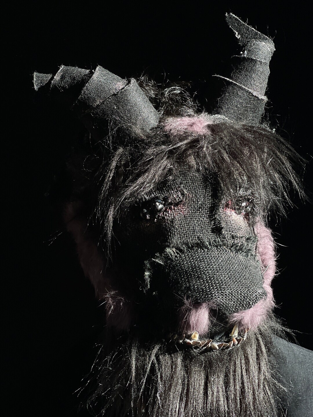 Creepy Scary Monster Mask Adult Halloween Costume Handmade Custom Props ...