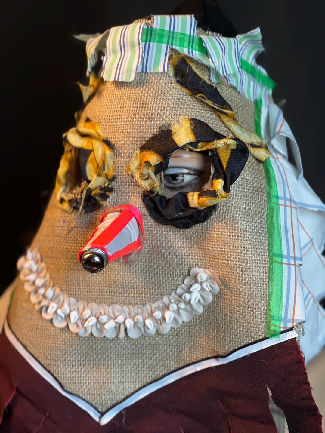 Cajun Mardi Gras Mask Masquerade Carnival Costume Chicken Chase Outfit ...