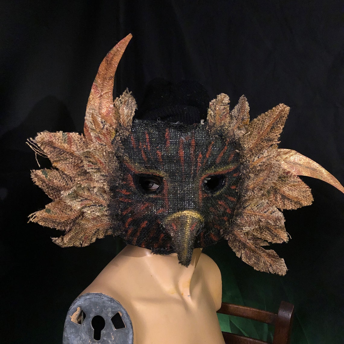 CUSTOM ORDER Scary Mask Animal Mask Burlap Scarecrow - Etsy