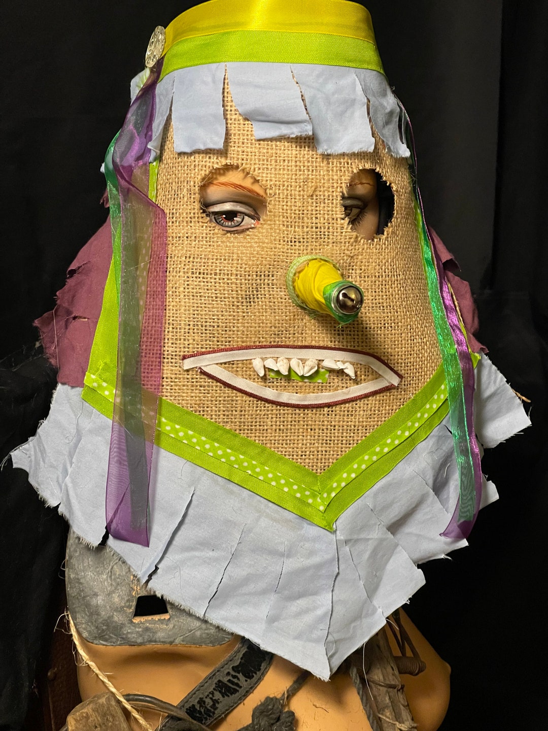 Cajun Mardi Gras Mask Masquerade Carnival Costume Chicken Chase Outfit ...