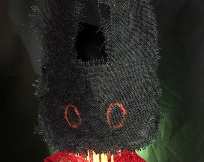 Creepy Rabbit Mask Scary Masquerade Mask Black Burlap Evil - Etsy