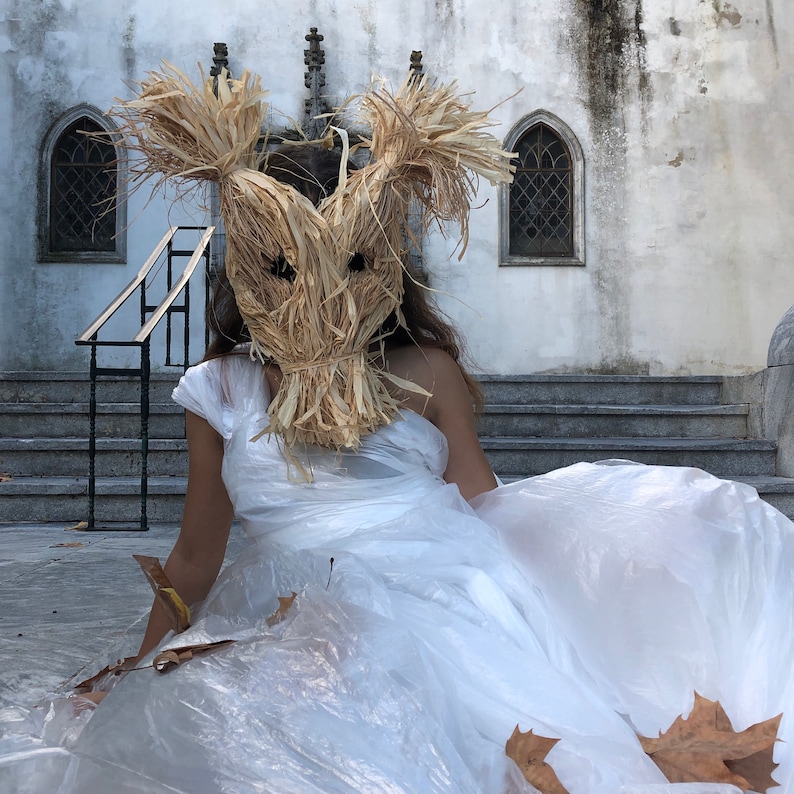 Scary Weird Mask Creepy Scarecrow Mask Adult Halloween - Etsy